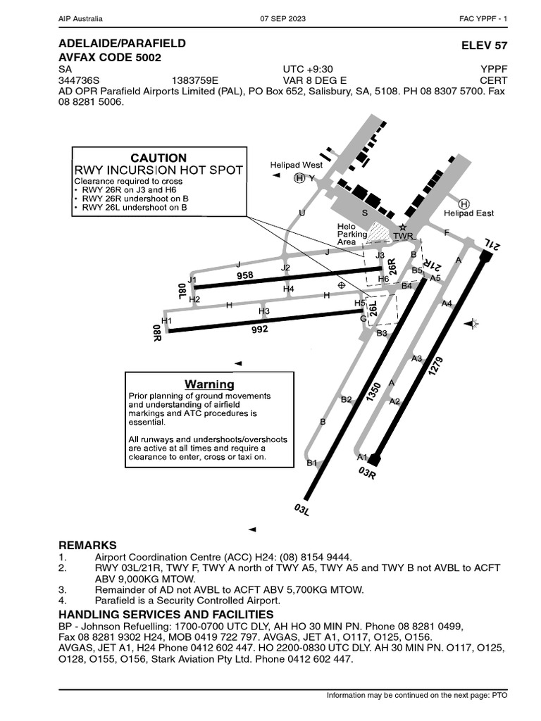 Parafield Airport Operational Guide | PDF | Visual Flight Rules ...