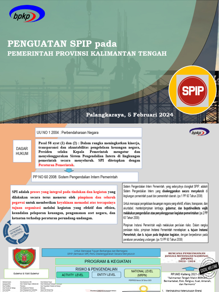 Bahan Paparan Pengutan SPIP Provinsi | PDF