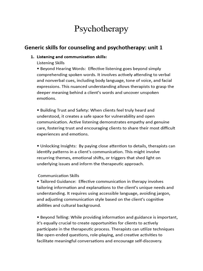 psychotherapy | PDF | Psychotherapy | Cognitive Behavioral Therapy