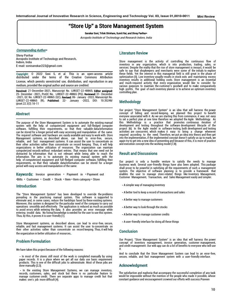 store-up-a-store-management-system | PDF | Internet Of Things | Usability