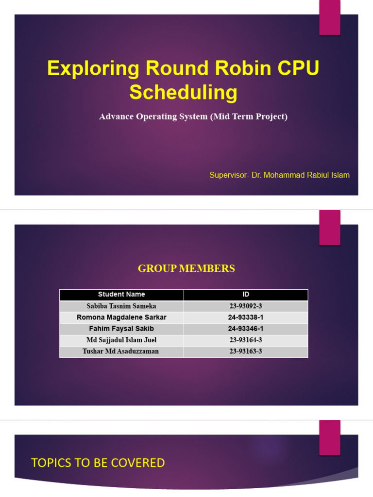 Final - Advanced OS Presentation GroupE | Download Free PDF | Scheduling (Computing) | Process ...
