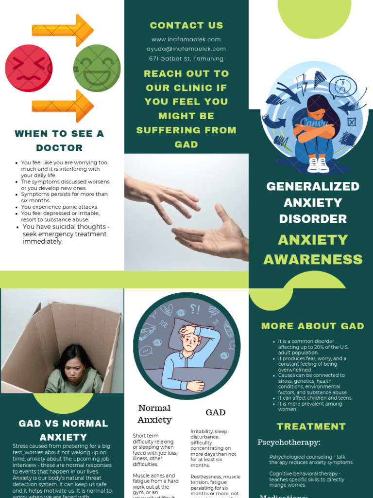 Generalized Anxiety Disorder Brochure | PDF | Anxiety | Generalized ...