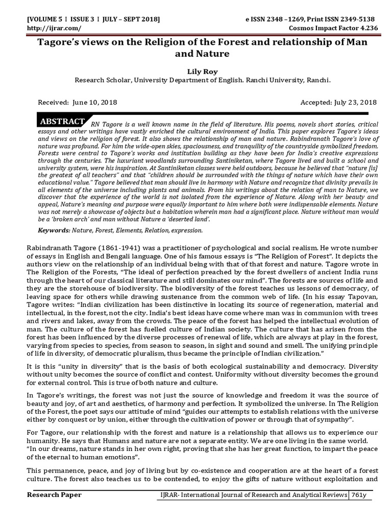 ijrar_issue_1753 | PDF | Rabindranath Tagore | Nature
