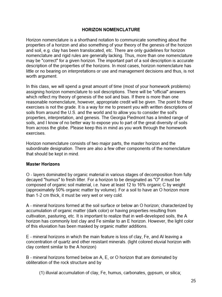 3 Horizon Designation | PDF | Soil | Nature