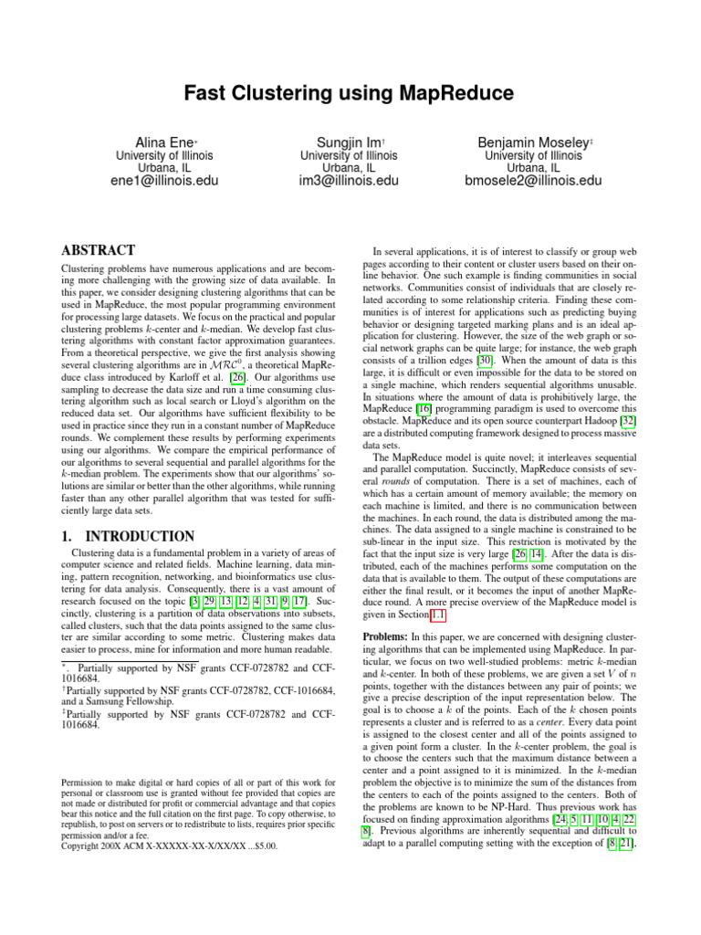 MapReduce Clustering KDD | PDF