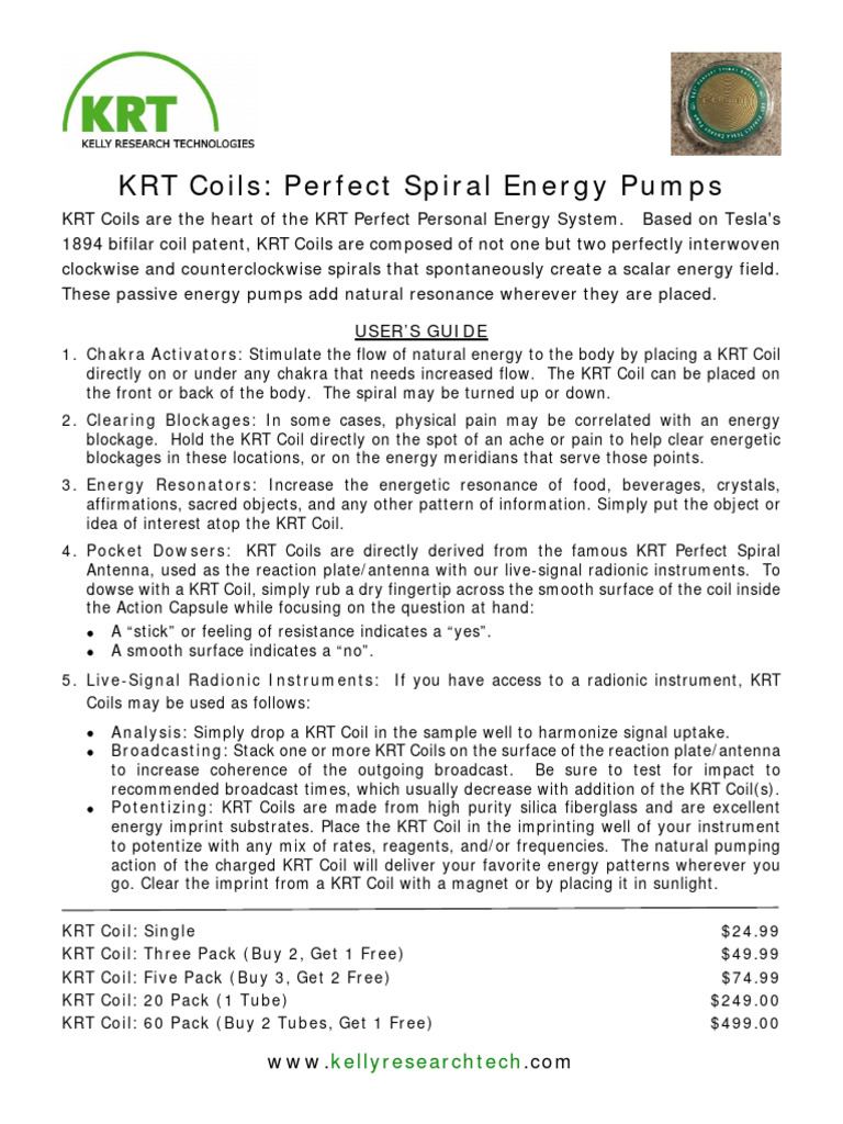 KRT Coil Users Guide | PDF | Science & Mathematics