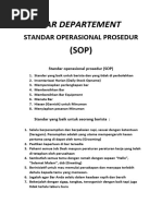 SOP Bar: Panduan Barista | PDF | Griya & Taman