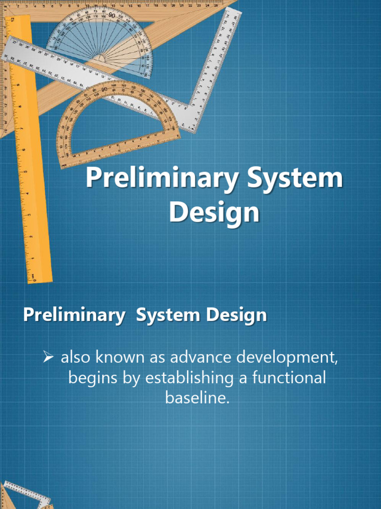 Preliminary System Design | PDF | System | Computer Aided Design