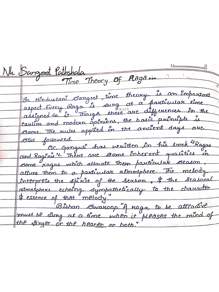 Time Theory of Ragas | PDF