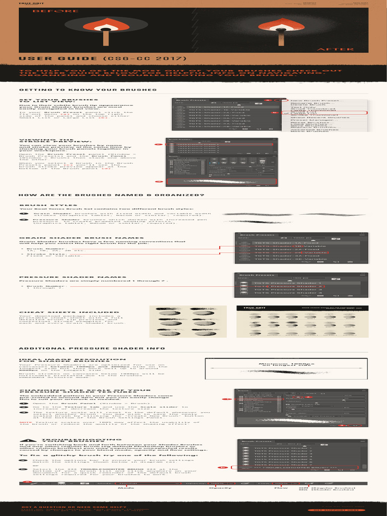 USER GUIDE (CS6-CC 2017) : Getting To Know Your Brushes | Download Free PDF | Shader | Adobe ...
