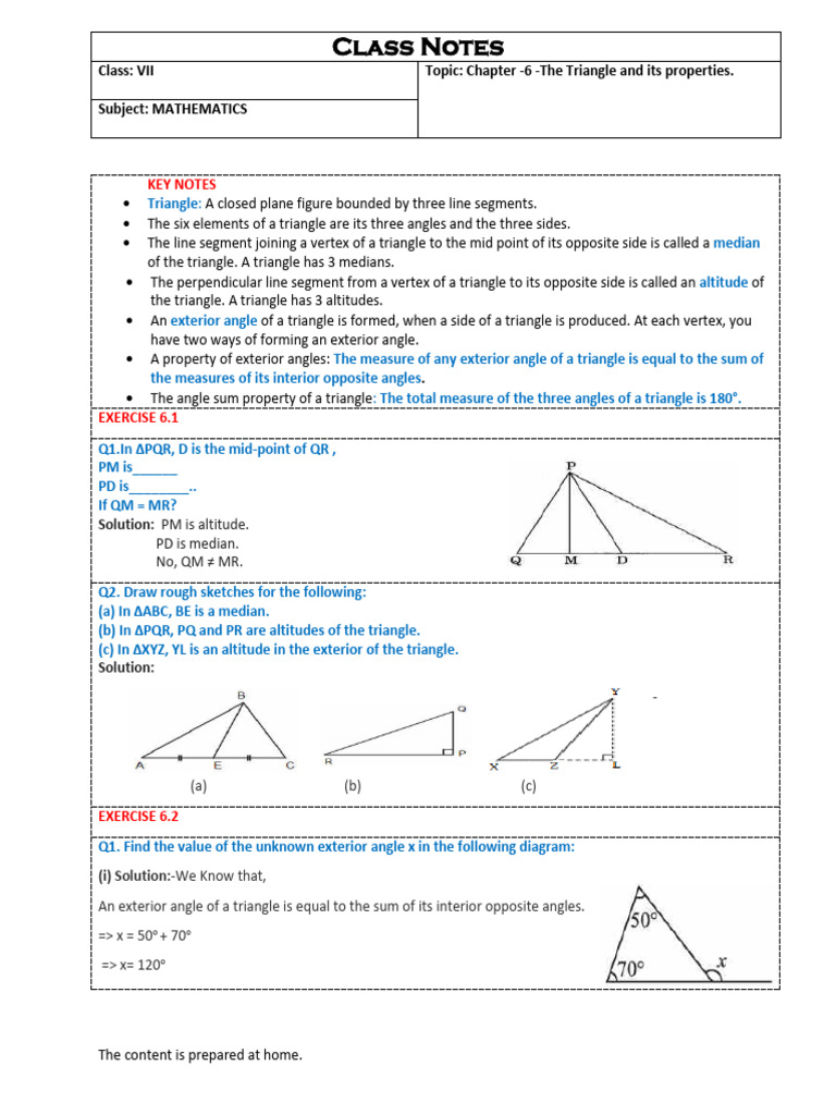 7-Maths | PDF | Triangle | Angle