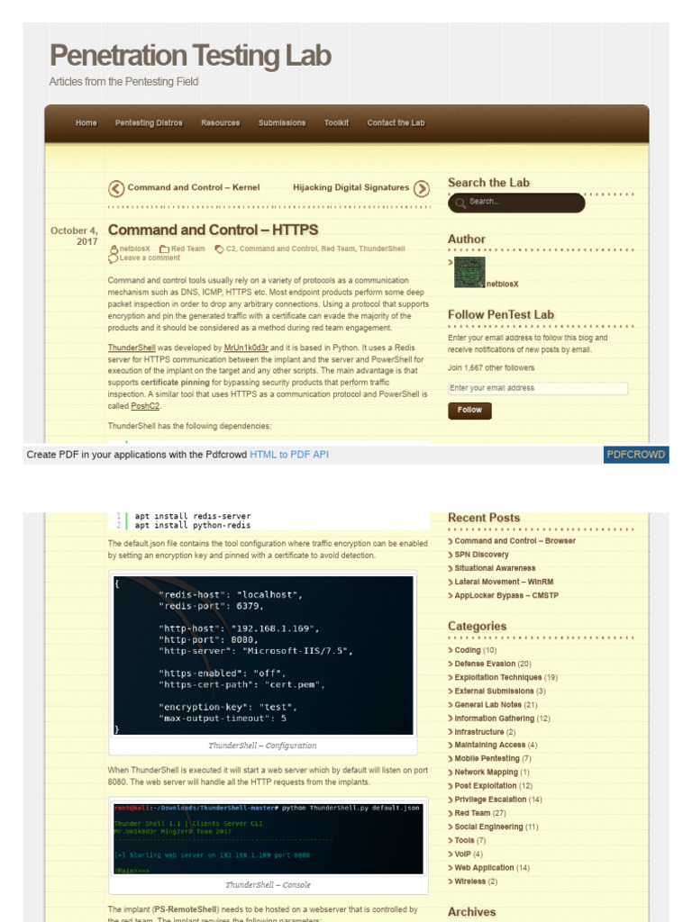 Command and Control - HTTPS | PDF | Networking | Internet & Web