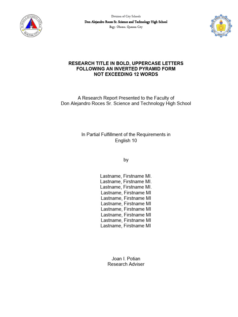Research Report Format 2024 3 | PDF | Chart | Data