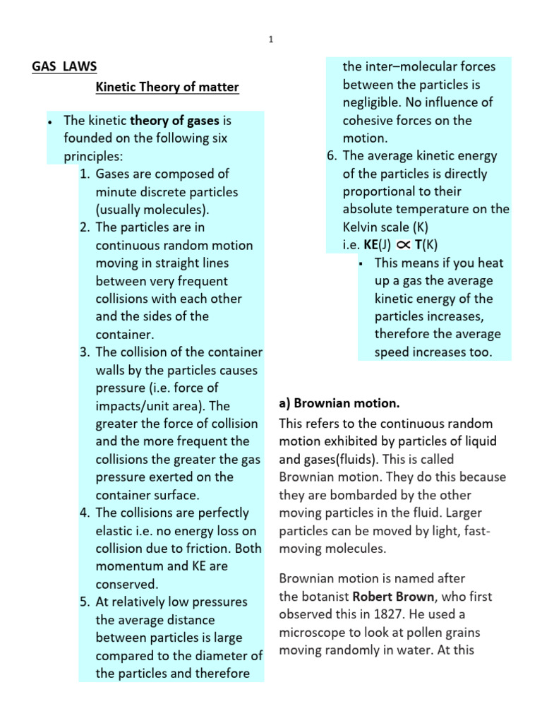 Gas Laws | PDF | Gases | Temperature