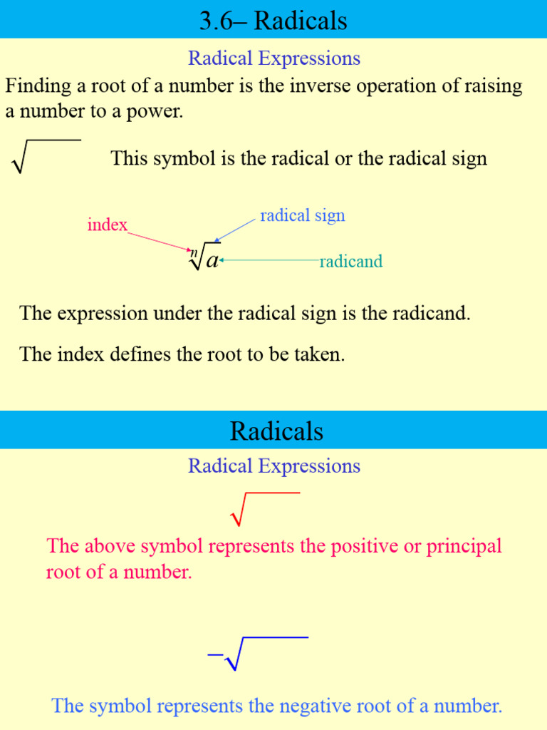 Simplifying Radical Expressions | Download Free PDF | Mathematical ...