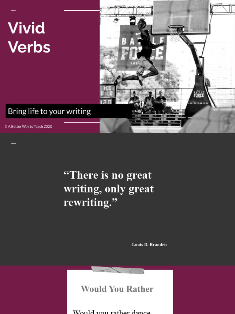 Verbs Slideshow | PDF