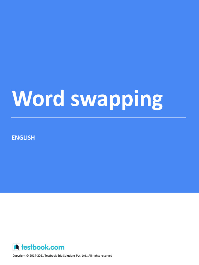 Word Swapping (Level 2) - Study Notes | PDF | Word | Kerala