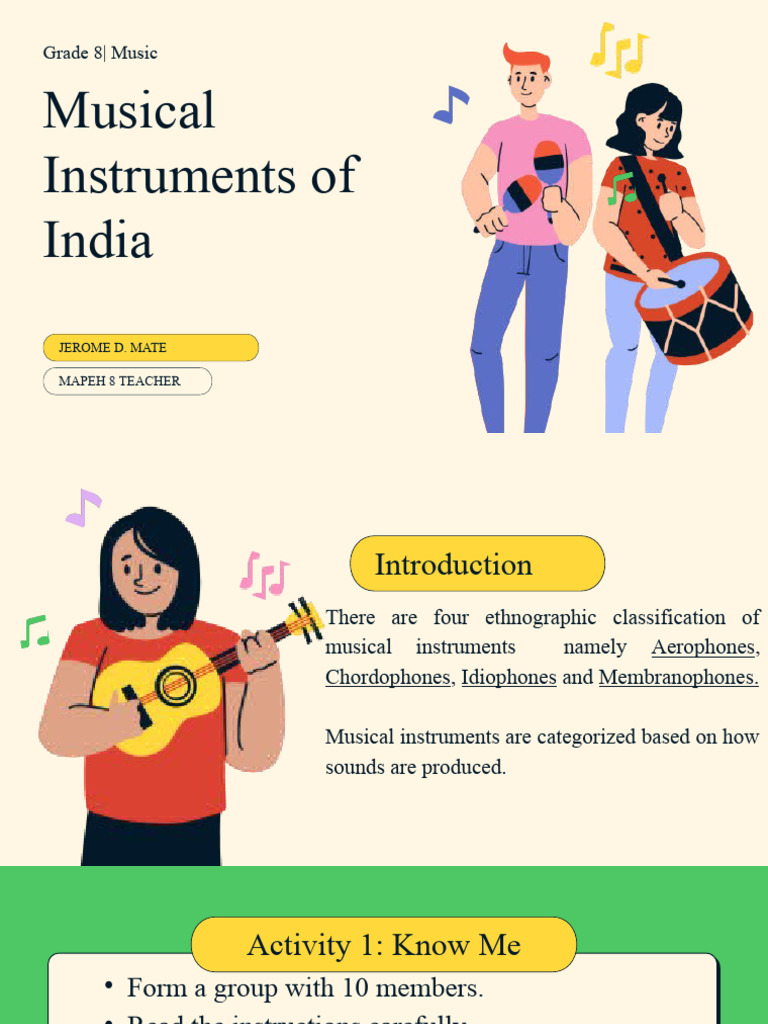 Musical Instruments of India Explained | PDF | Musical Instruments ...
