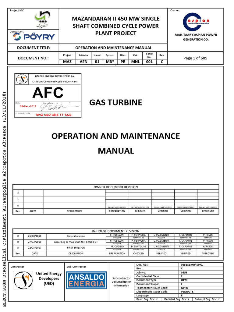 Ae94.3a Gas Turbine | PDF | Gas Turbine | Combustion