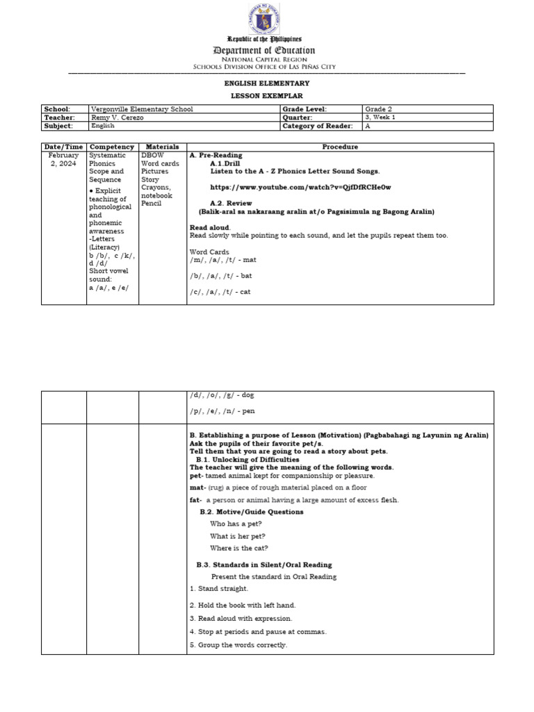 English-Week 1 | PDF | Phonics | Linguistics