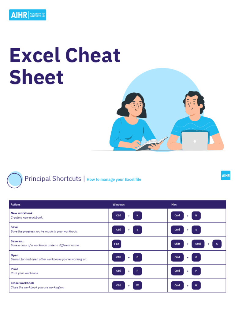 Excel Cheat Sheet | Download Free PDF | Microsoft Excel | Computer ...