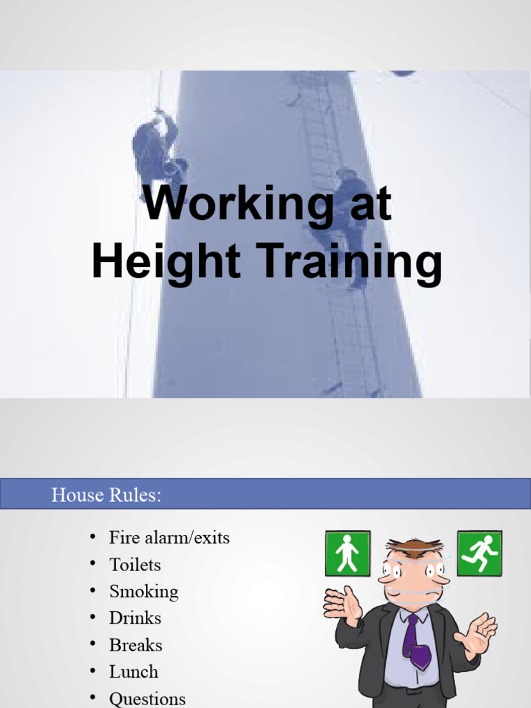 Working at Height Safety Training Guide | PDF | Risk | Scaffolding