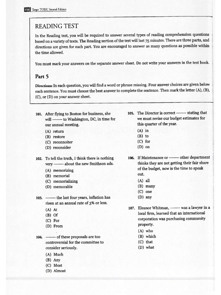 Read Test 3 | PDF