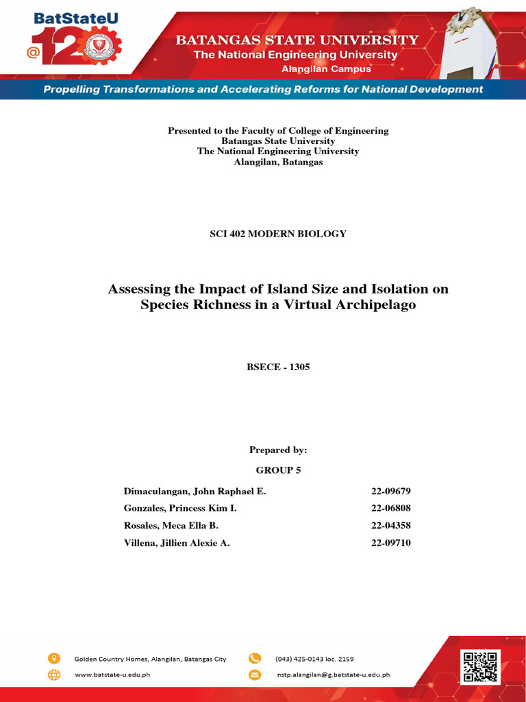 Ece-1305 - Group 5-Laboratory | PDF | Biodiversity | Conservation Biology