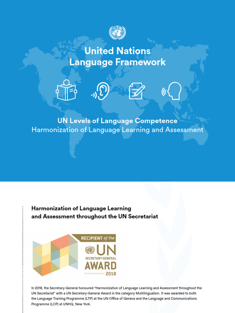 UN Language Framework UN Levels of Language Competence_0 | PDF ...