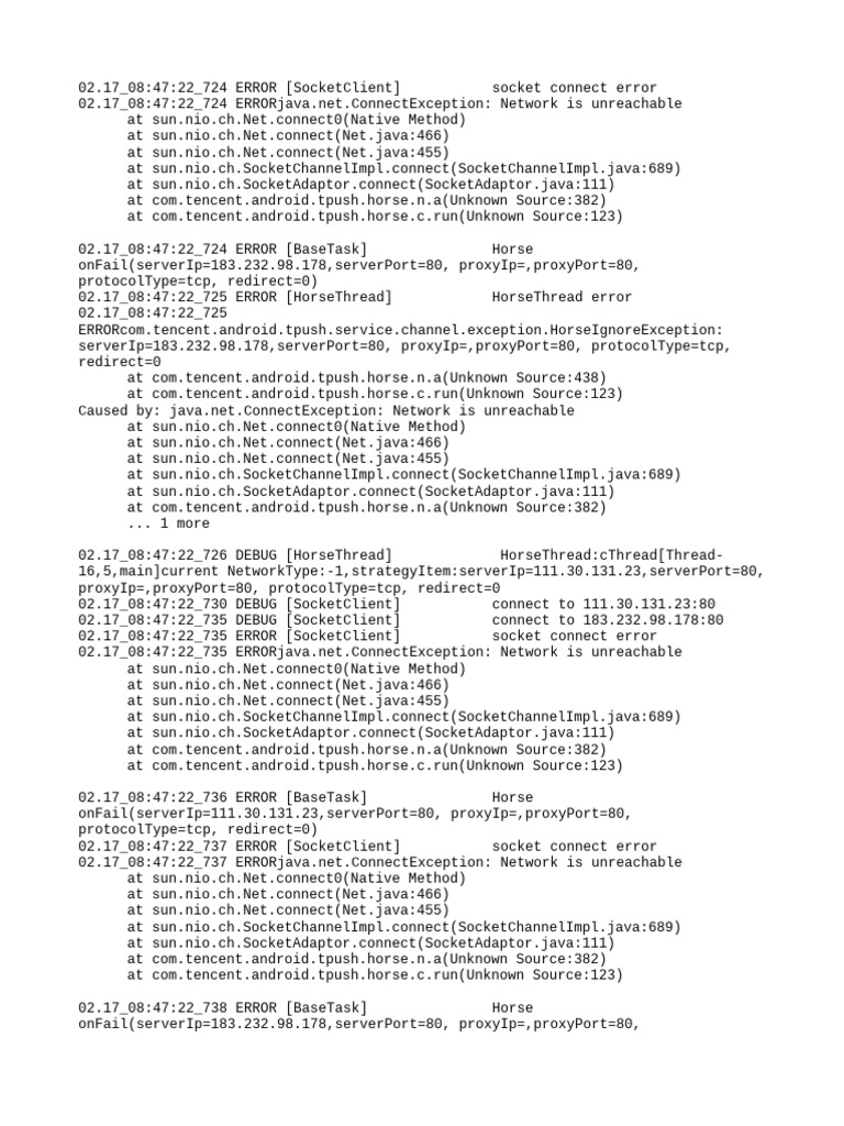 Log-20240217 0848 1 | PDF | Java (Programming Language) | Thread (Computing)