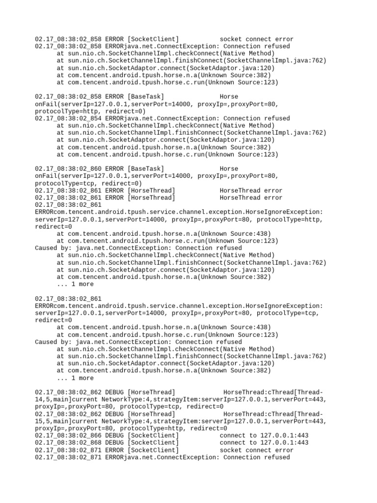 Log-20240217 0838 2 | PDF | Thread (Computing) | Java (Programming Language)