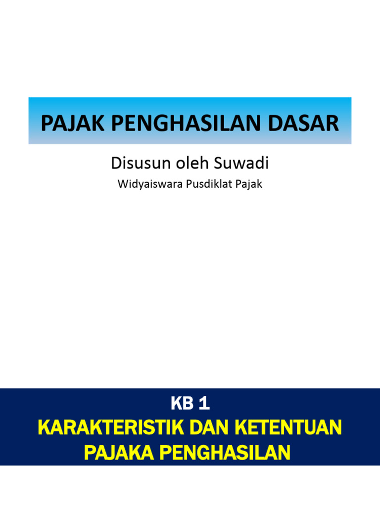 KB 1 Karakteristik KM KF PPH 310323 | PDF