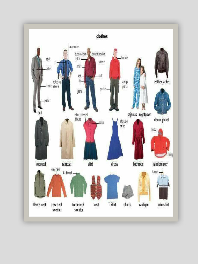 Clothes - Vocabulary - Elementary Beginner | PDF