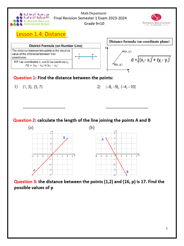 Final Revision Grade 10 T1 | PDF | Angle | Elementary Mathematics