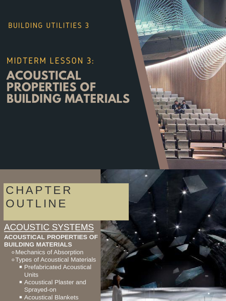 Acoustical Properties of Building Materials | PDF | Acoustics | Plaster