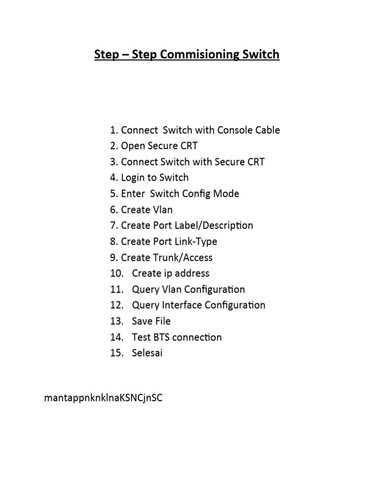 Commisioning Switch | PDF | Ip Address | I Pv6