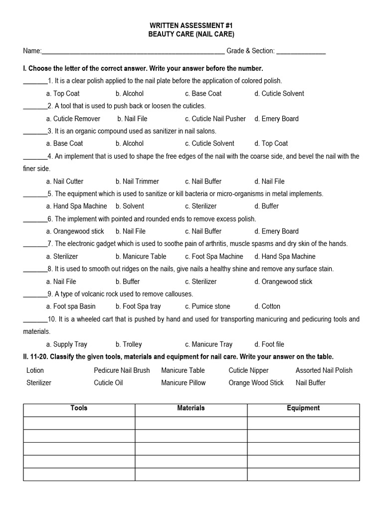 TLE Quiz | PDF