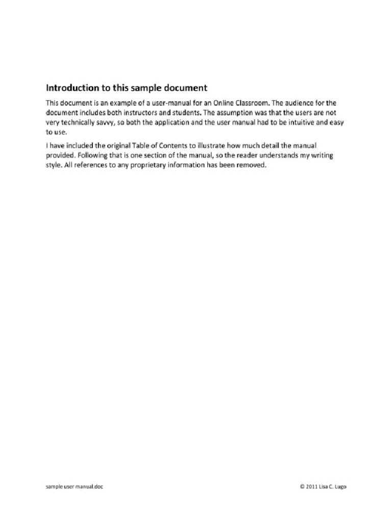 Sample User Manual TSLB3132 | PDF