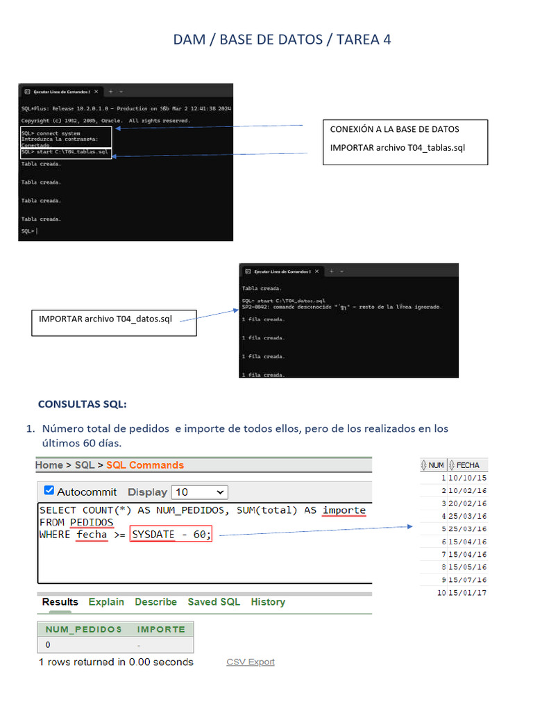 Tarea Base de Datos DAM 5 | PDF