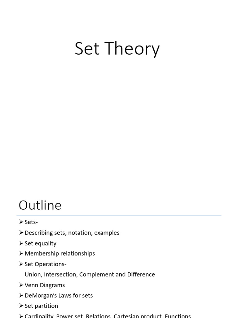 Set Theory Pdf Set Mathematics Function Mathematics 9693