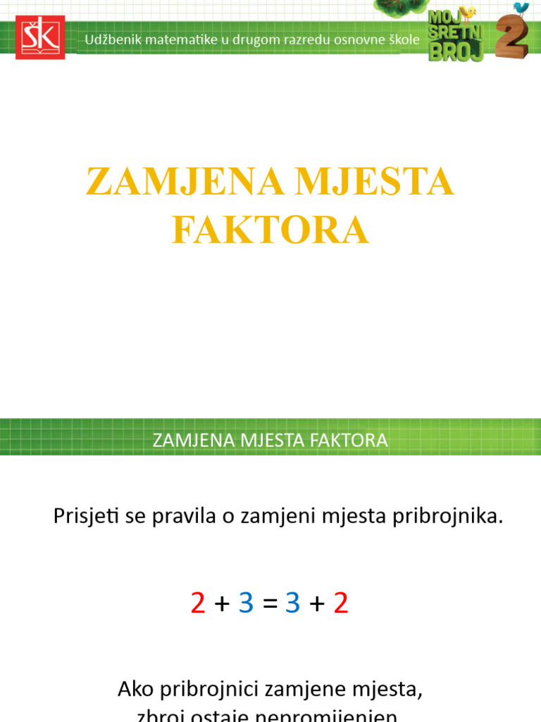 16 Zamjena Mjesta Faktora | PDF