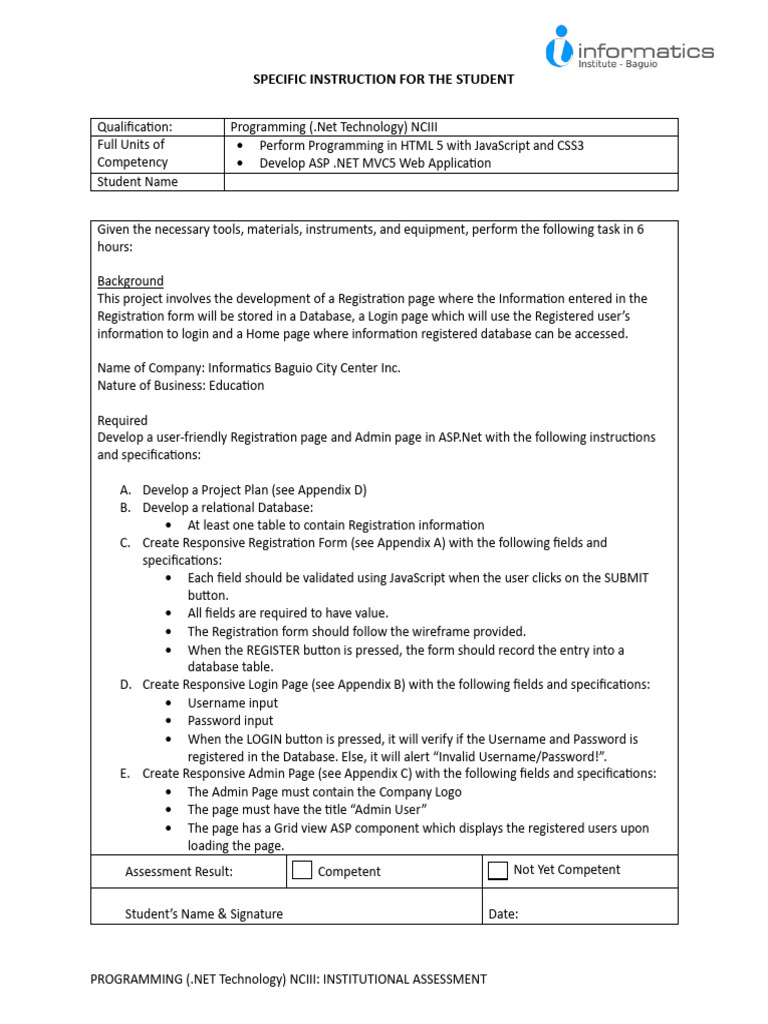 Programming Assessment | PDF