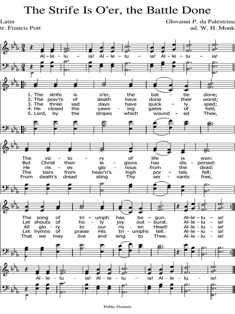 The Strife Is Oer The Battle Done | PDF