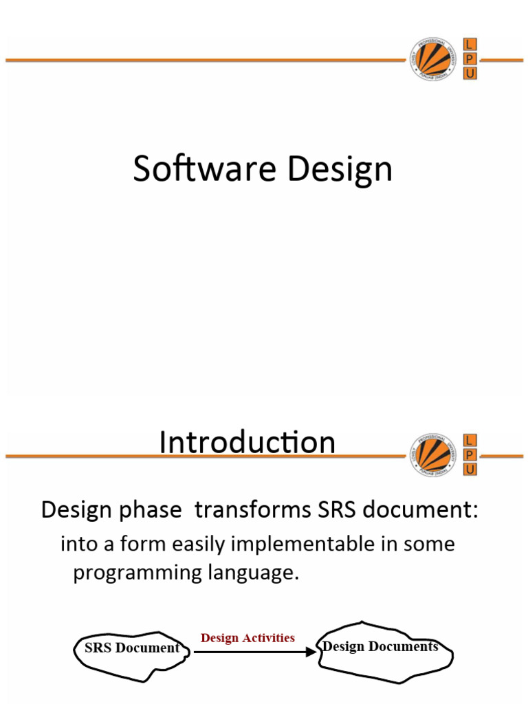 5.Software Design | PDF | Modular Programming | Object (Computer Science)