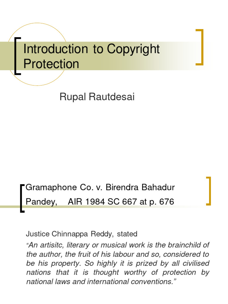 4. Introduction to Copyright | PDF | Copyright | Copyright Infringement