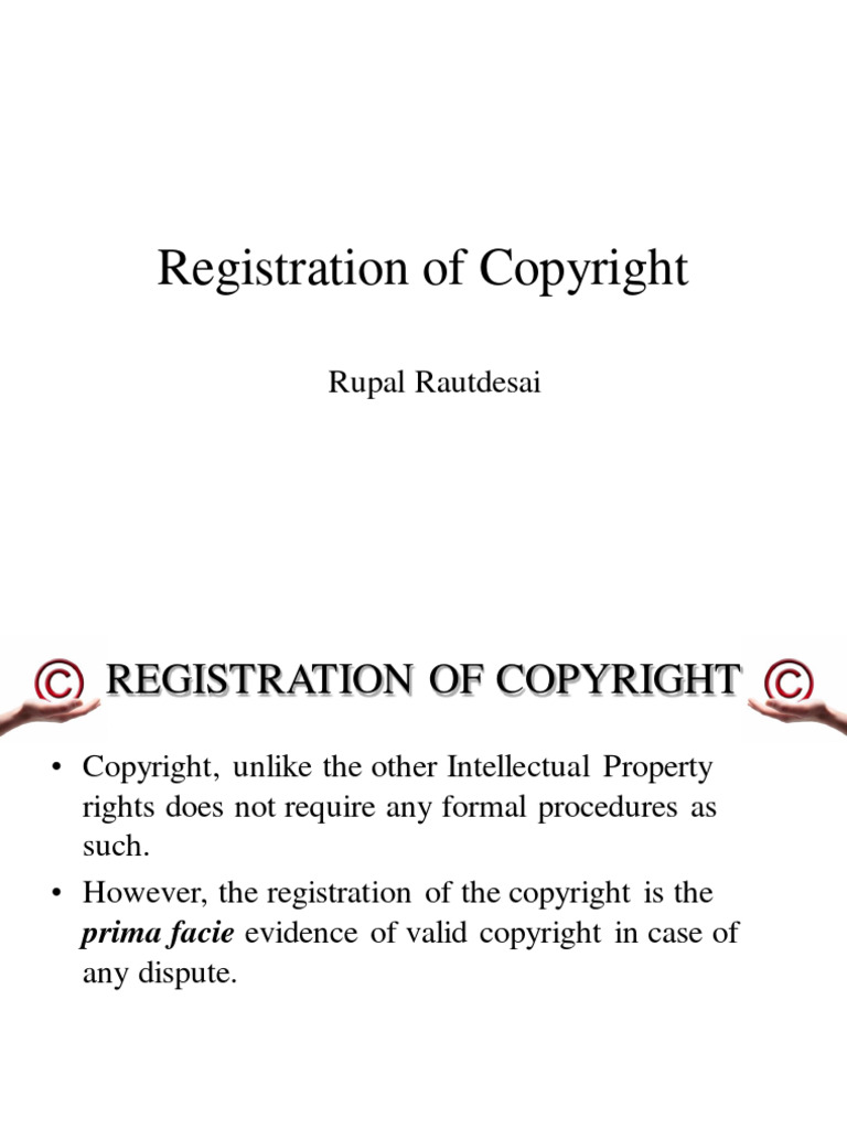 8. Registration of Copyright | PDF | Copyright | Public Sphere