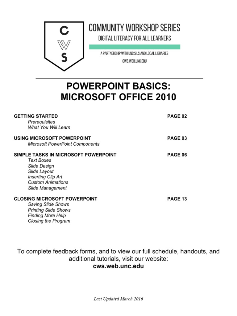 PowerPoint Basics 2010 | Download Free PDF | Microsoft Power Point | Window (Computing)