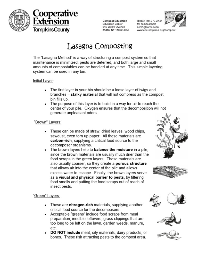 CompostingTechnique Lasagna-Composting | PDF | Compost | Agriculture