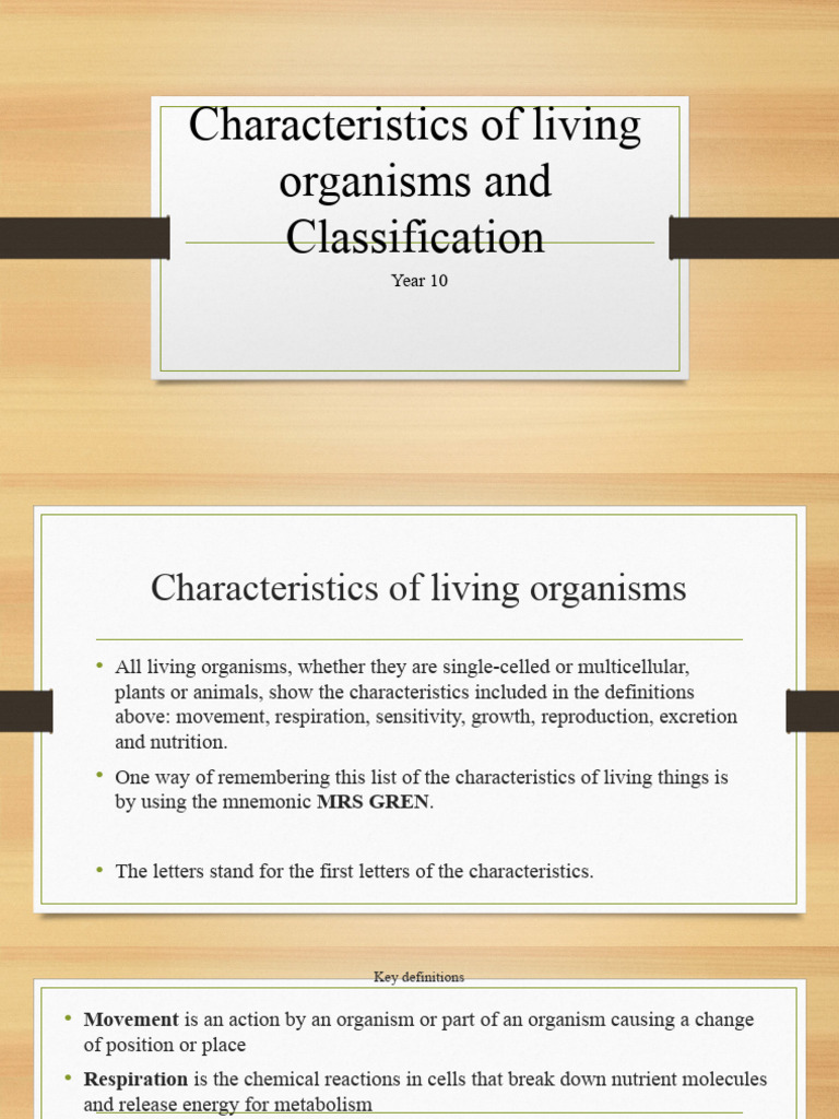 Living Organisms: Characteristics & Classification | PDF | Dna | Species