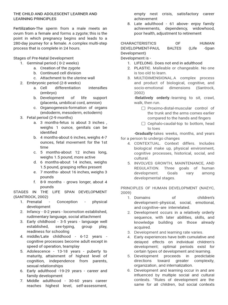 THE-CHILD-AND-ADOLESCENT-LEARNER-AND-LEARNING-PRINCIPLES | PDF | Id | Behavioural Sciences